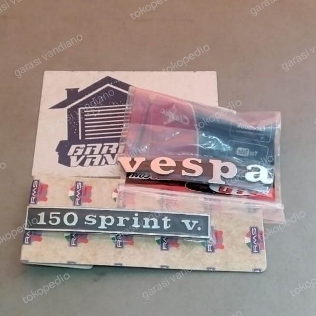 Jual emblem logo balok set depan belakang vespa sprint veloce bagol by ...