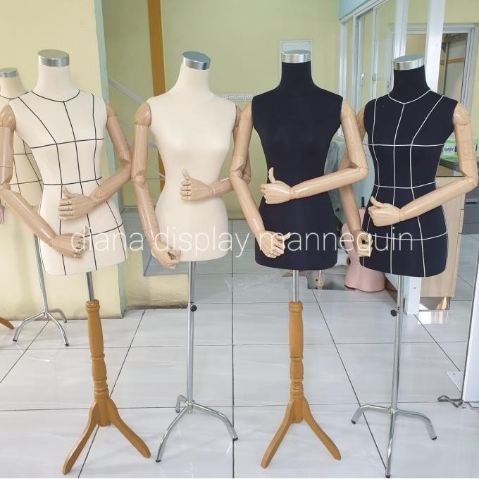 Jual Manekin Full Busa Jahit 1Set Tangan Fleksibel Kaki Kayu Atau Kaki ...