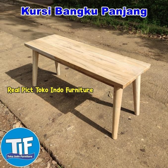 Jual Bangku Panjang Bench Minimalis Kayu Jati | Shopee Indonesia