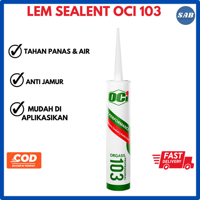 Jual Lem Silicont Sealant OCI Orgasil 103 Lem Kaca Bisa Indoor Outdoor | Shopee Indonesia