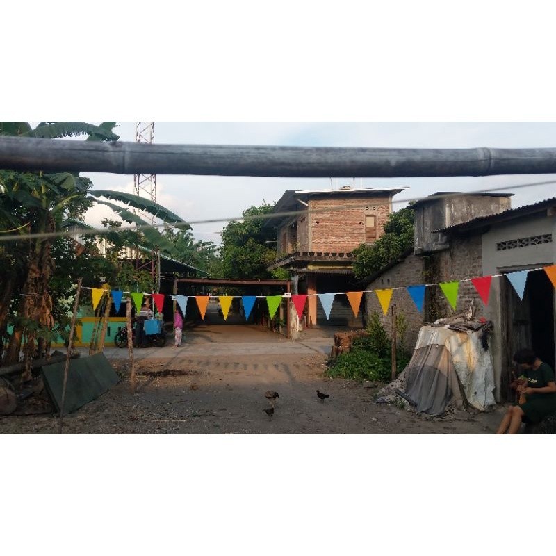 Jual LNi Bendera Segitiga Merah Putih/ Banting Flag/ Bunting Flag Merah ...