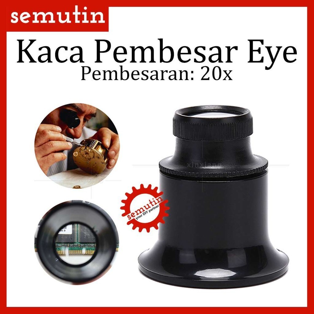 Jual Kaca Pembesar Eye 20X AG87 / Lup Mata Loop Servis Jam Tangan Jepit ...