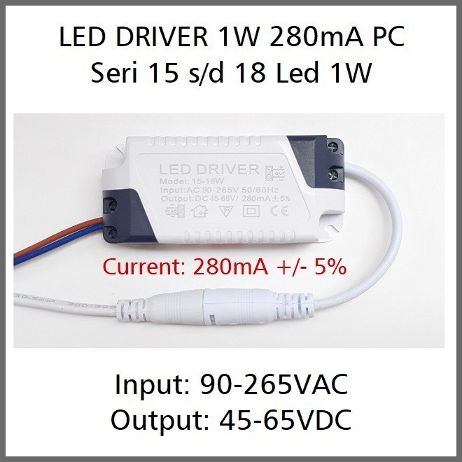 Jual Led Driver 1W 280mA 15-18x1W PC | Shopee Indonesia