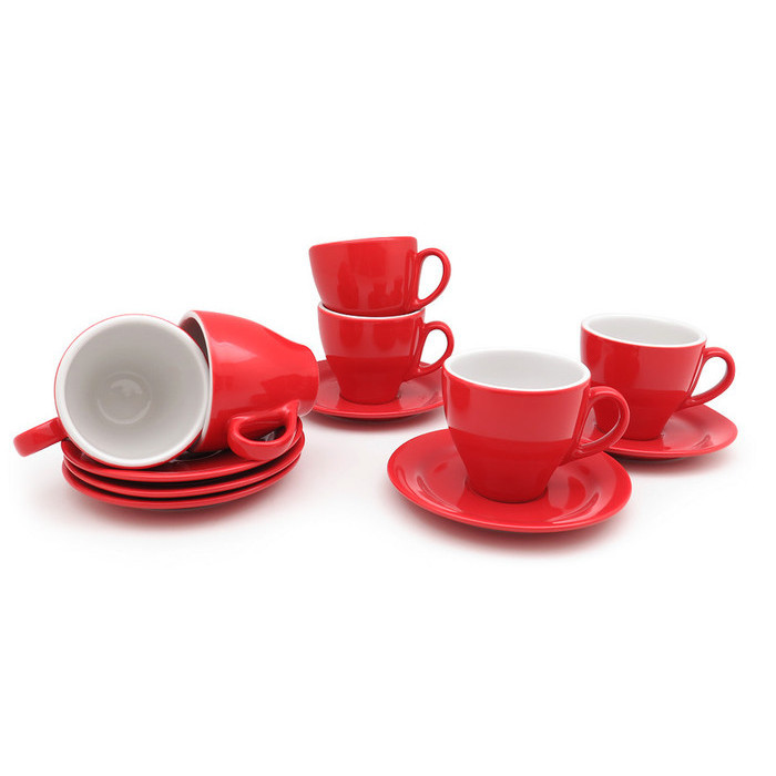 Jual Cup & Saucer Coffee Tea Set 2 Warna Porcelain Keramik 220Ml Kopin | Shopee Indonesia