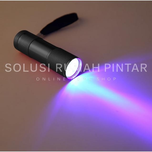 Jual Senter LED Mini Ultraviolet UV 400nm Alumunium- TaffLED 9 LED ...