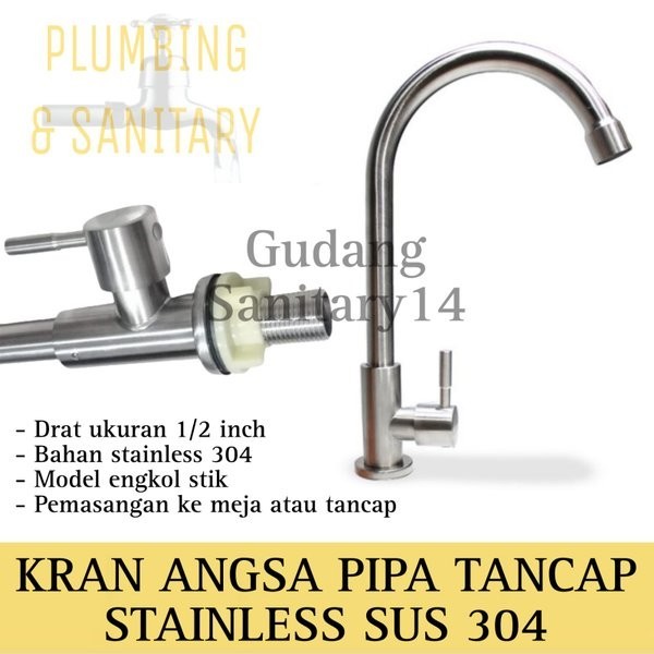 Jual Kran Angsa Tanam Pipa Stainless Sus304 Kran Air Angsa Pipa Tancap ...