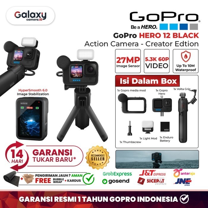 Jual Gopro Hero 12 Black Creator Edition Action Camera Gopro Hero12 Resmi | Shopee Indonesia