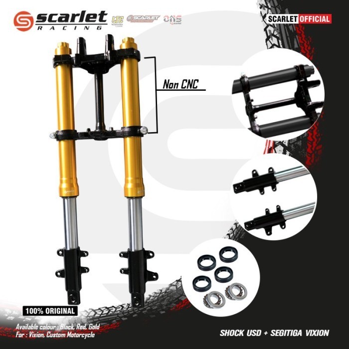 Jual SCARLET RACING Shock Skok Upside Down USD Plus Segitiga Vixion ...