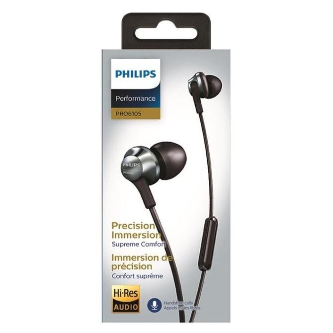 Jual Philips Hires Audio Earphone With Mic - Pro 6105 | Shopee Indonesia