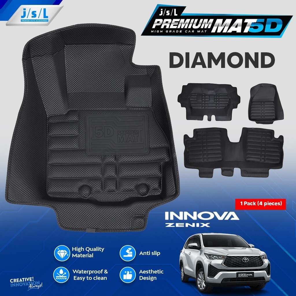 Jual Innova Zenix 2022 Karpet Mobil 5D JSL Mat Model Diamond | Shopee ...