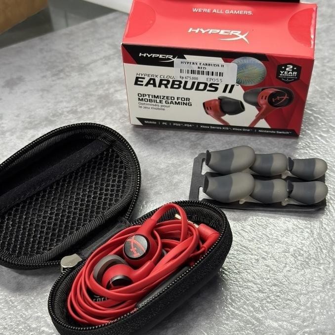 Jual Hyperx Cloud Earbuds Gaming Ear Phones With Mic Hyper X Earphone ...
