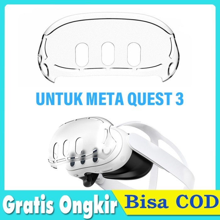 Jual {{{{}}] Casing Case Cover Shell For VR Headset Meta Quest 3 Bening ...