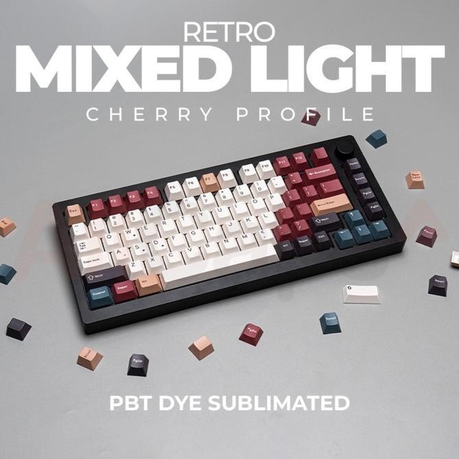 Jual Retro Mixed Lights PBT Dye Sub Keycaps | Shopee Indonesia