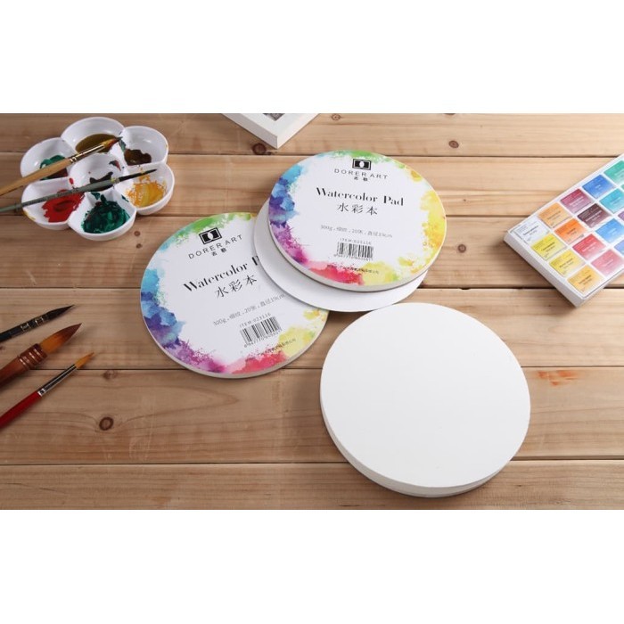 Jual Dwurer Art Round Watercolor Paper Pad 19 Cm (300Gsm - 20 Sheets ...