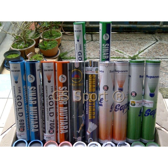 Jual Shuttlecocks Sinar Mutiara Gold 700 (Orange) | Shopee Indonesia