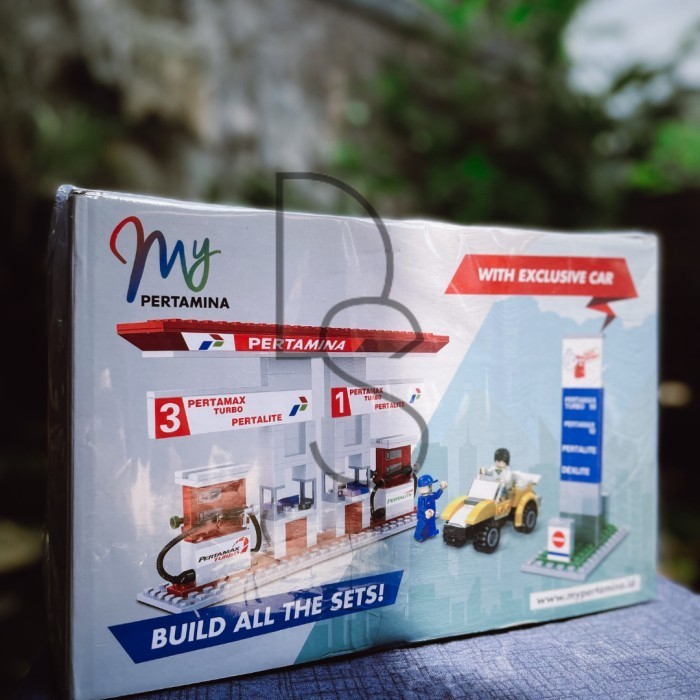 Jual Lego / Puzzle SPBU Pertamina Lego Pom Bensin Mobil-mobilan ...