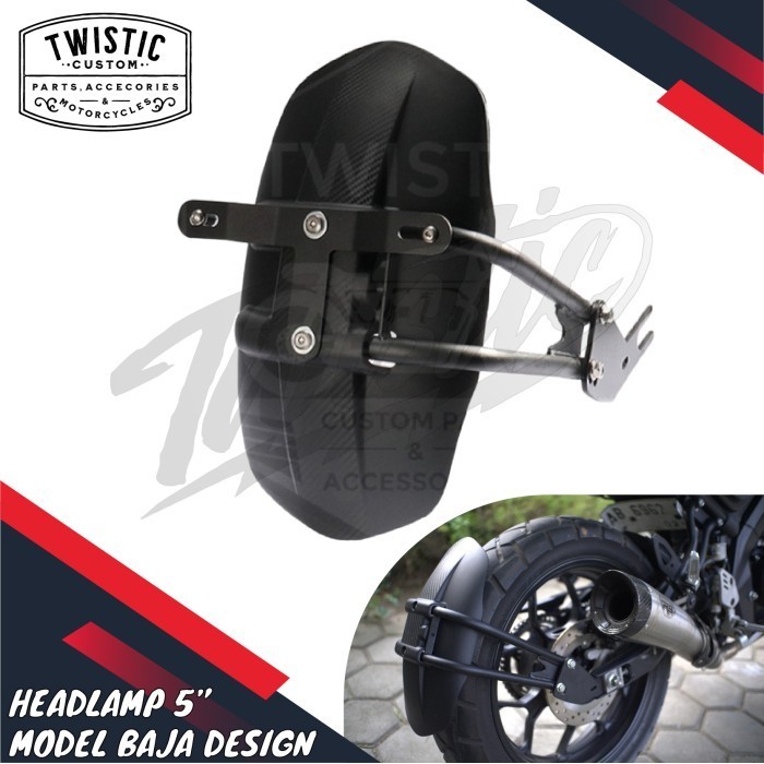 Jual Spakbor Mudguard Belakang Motor Custom Xsr 155 Model Wr3 Universal ...