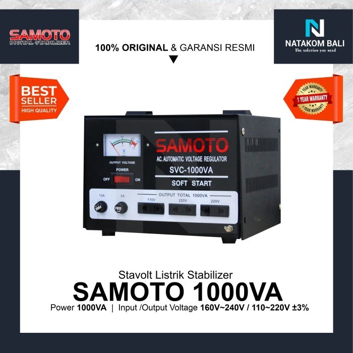 Jual 0beng STAVOL MOTOR SAMOTO 1000VA BLACK COLOR | Shopee Indonesia