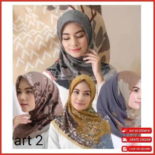 Jual Baru Azara Motif Scarf Kerudung Hijab Segi Empat (Voal Motif ...