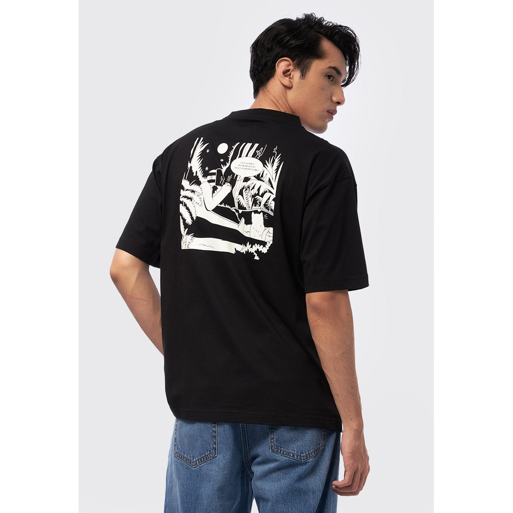 Jual Executive Oversized Short Sleeve Graphic T-Shirt Black | Shopee Indonesia