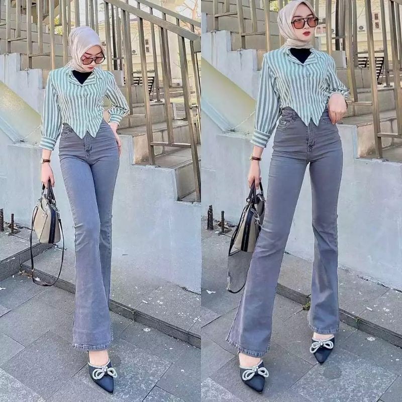 Jual Highwaist Cutbray Wanita ~ jeans cutbray wanita~jeans wanita ...