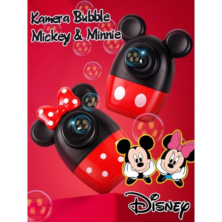 Jual Bubble gun Camera Disney Mickey Minnie Lampu + Music | Shopee ...