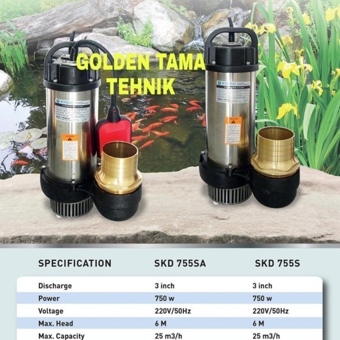 Jual Alat Pompa Celup 3 inch KYODO SKD 755 S dan Sunny hose 3 inch 50 ...