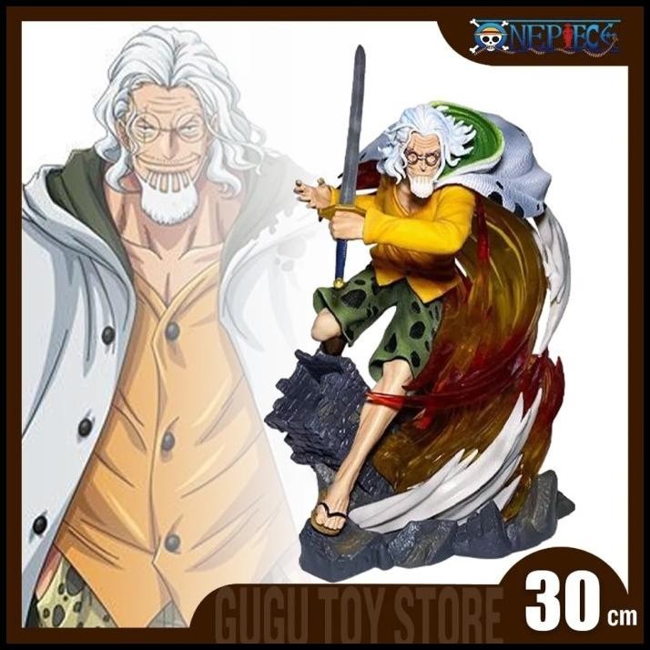 Jual Action Figure One Piece Silvers Rayleigh With Light Statue 30Cm ...