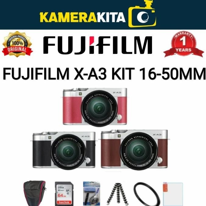 Jual FUJIFILM X-A3 KIT 16-50MM / KAMERA FUJIFILM XA3 KIT 16-50MM | Shopee Indonesia