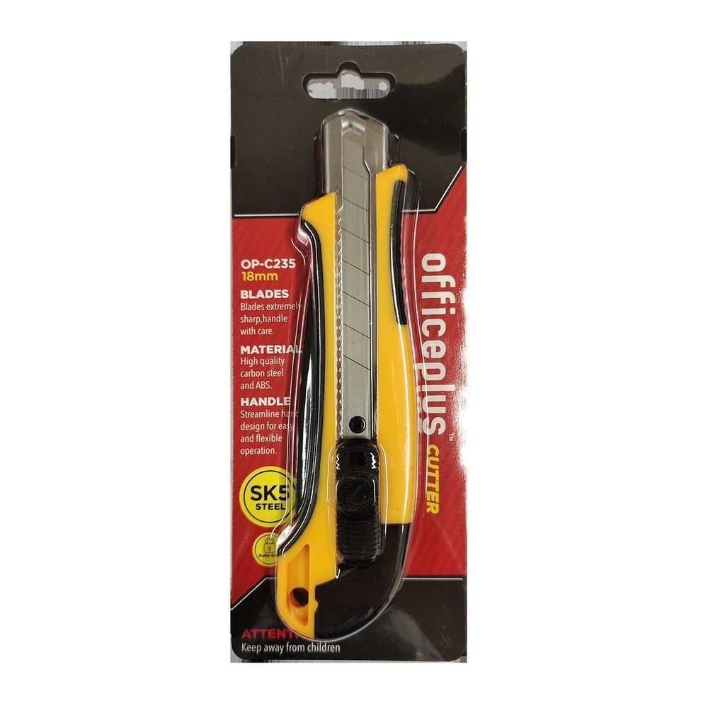 Jual OFFICEPLUS - UTILITY CUTTER HANDGRIP UKURAN 18 MM | Shopee Indonesia