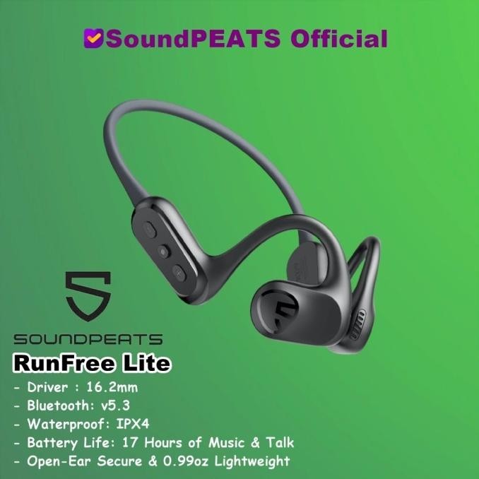 Jual SoundPEATS RunFree Lite Run Free Air Conduction BT Sport ...