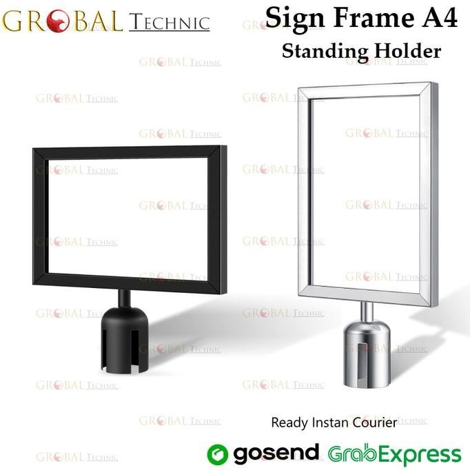 Jual Sign Frame A4 Standing Signage Poster Stainless / Papan Tiang ...