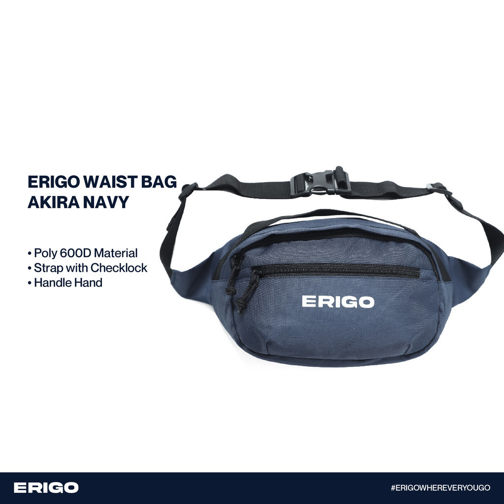 Jual Erigo Waist Bag Akira Navy Unisex | Shopee Indonesia