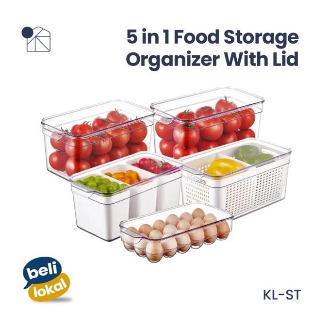 Jual Kanso Living 5 in 1 Kontainer Penyimpanan Makanan Storage Box ...