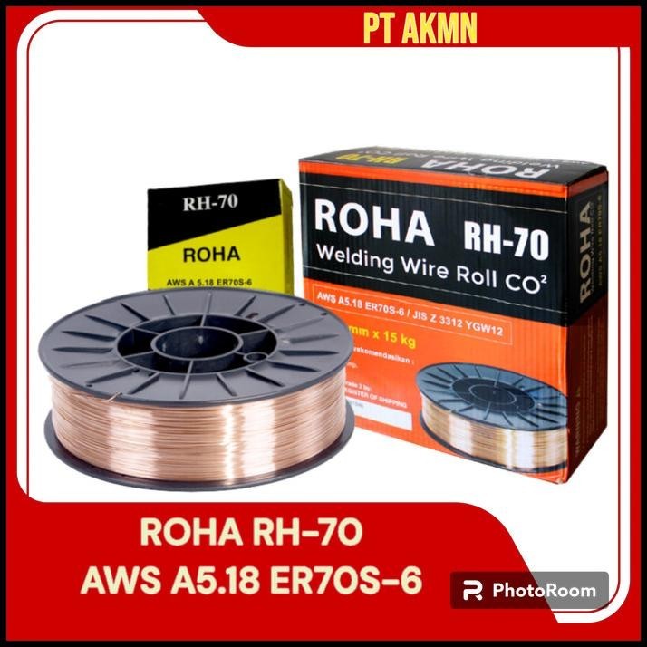 Jual KAWAT LAS MIG ROHA RH 70 0.8MM, AWS ER70S-6, 15KG/DUS | Shopee Indonesia