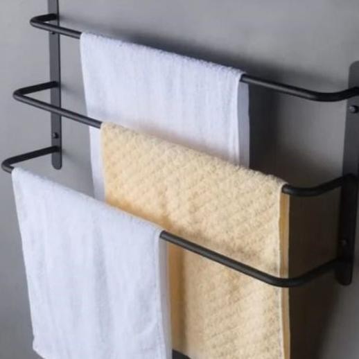 Jual towel hanging rack 3 tier - gantungan handuk besi tiga tingkat ...