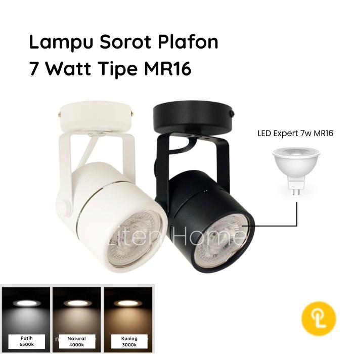 Jual Lampu Sorot Plafon Led 7W 7 Watt / Spot Light Cob Spotlight Mr16 | Shopee Indonesia