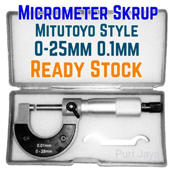 Jual Micrometer Mitutoyo Mikrometer Sekrup Alat Ukur Ketebalan 0-25Mm ...
