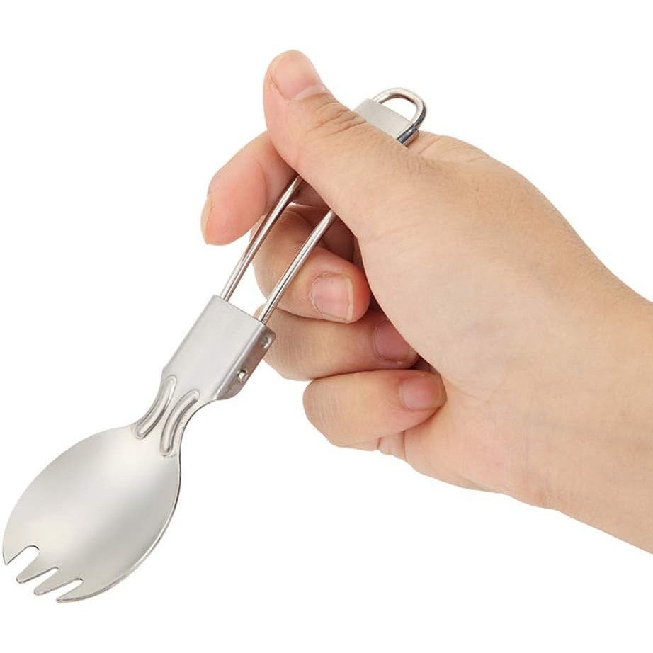 Jual KNIFEZER Foldable Spoon Fork Sendok Garpu Lipat Stainless Steel ...