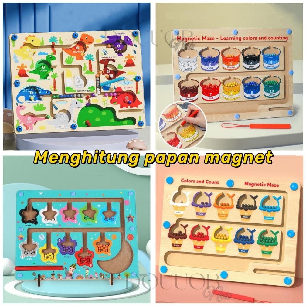 Jual Mainan Edukasi Papan Magnetik Berhitung Magnetic mazes game Mainan ...