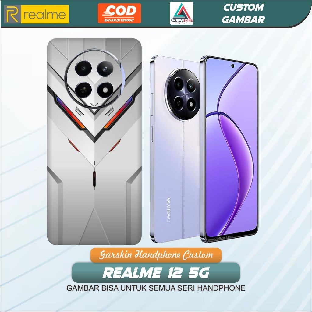 Jual REALME 12 5G Garskin hp Skin Handphone gambar bisa diganti isi 2 ...
