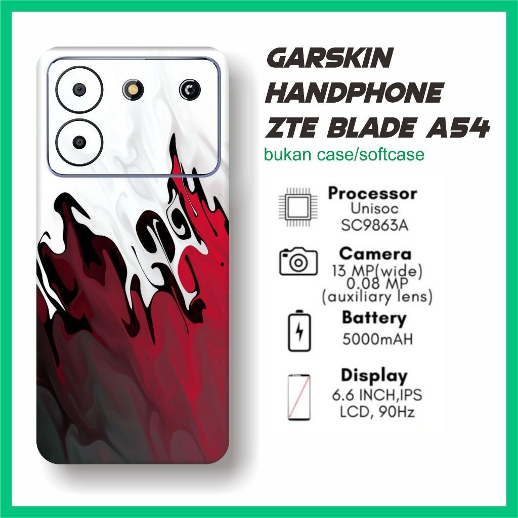 Jual Skin Handphone garskin HP ZTE BLADE A54 Custom gambar | Shopee ...