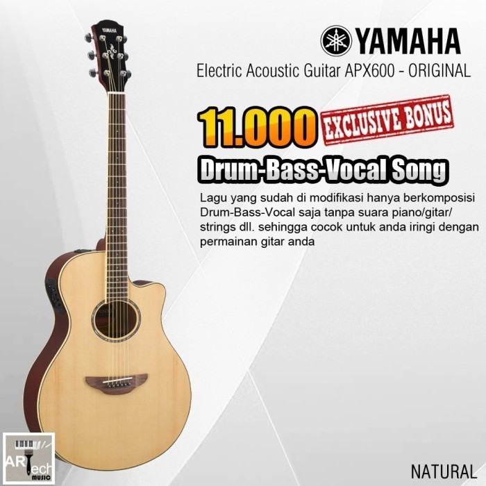 Jual Gitar Akustik Elektrik Yamaha Apx600 / Apx 600 (Penerus 500Ii / 500 ) | Shopee Indonesia
