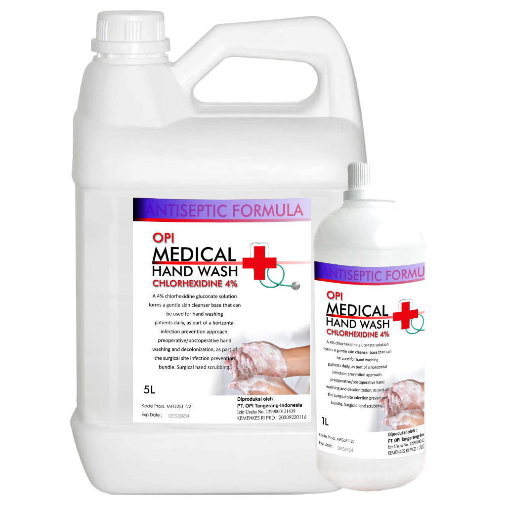 Jual Handrub 1 Liter Medical hand soap Chlorhexidine Gluconate 4% ...