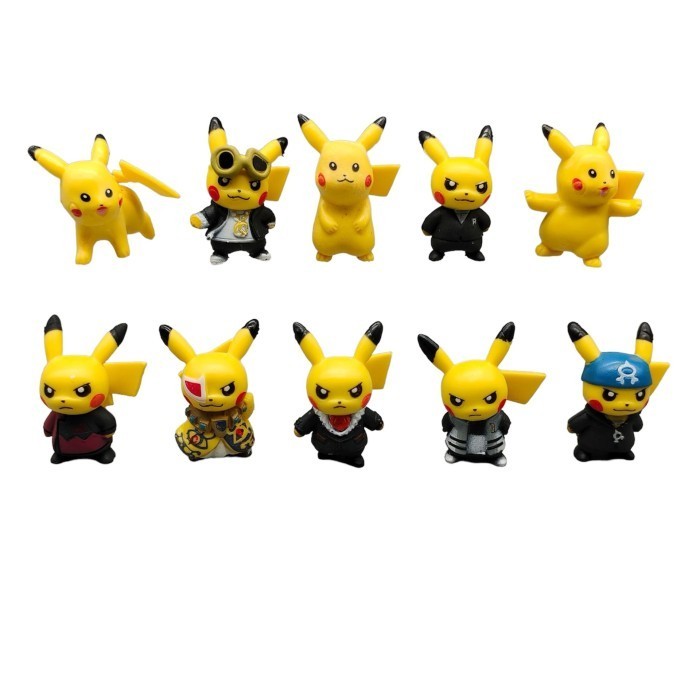 Jual Cabre Action Figure Pokemon Pikachu Set 8 / 10 Mainan Topper Cake ...