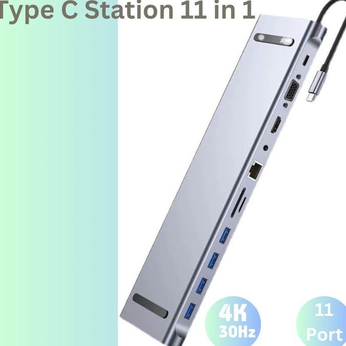 Jual HARGA DISC - TYPE C STATION 11 in 1 USB C Station Docking 11 in 1 ...