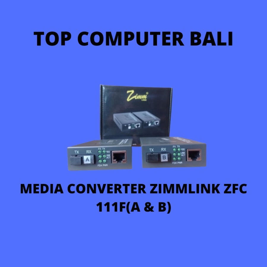 Jual Media Converter Zimmlink ZCF-111F Fiber Optic To LAN 10/100Mbps | Shopee Indonesia