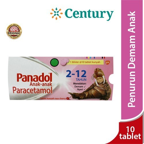 Jual Panadol Anak Chewable / Demam / Nyeri / Flu / Paracetamol/Panadol ...