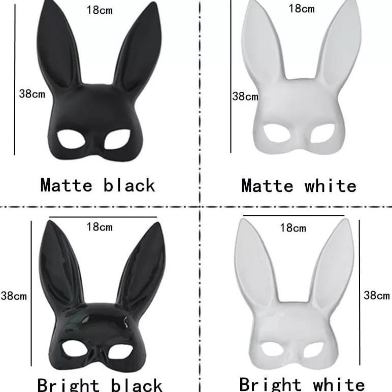 Jual ORIGINAL Topeng Pesta Telinga Kelinci Setengah Wajah - Rabbit Ear ...