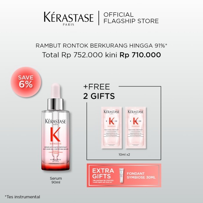 Jual KERASTASE ANTI HAIR FALL SERUM RAMBUT RONTOK & PATAH GENESIS 90ML ...